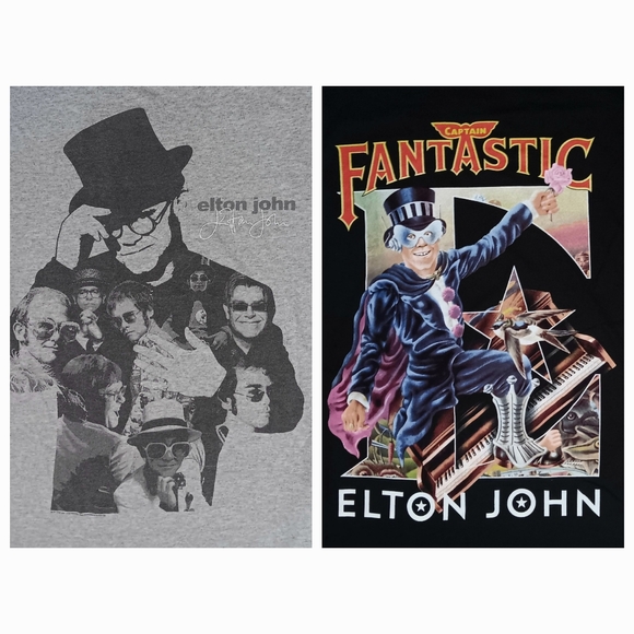 Elton John | Shirts | Elton John Captain Fantastic 2 Tshirt Lot Through ...